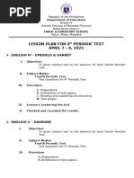 LP Periodical Test | PDF | Lesson Plan | Test (Assessment)