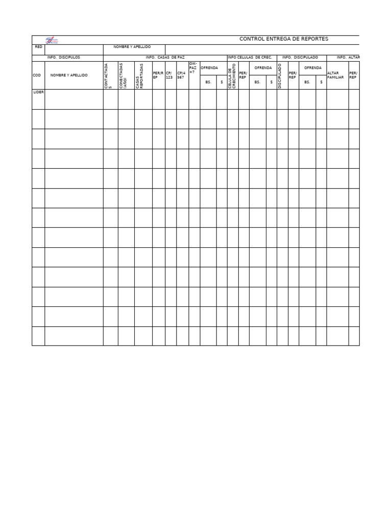 Hoja de Reporte General 2023 PDF Ultm PDF | PDF