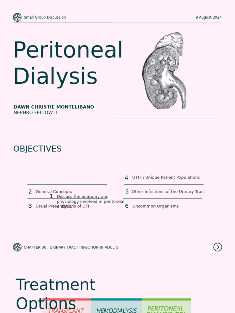 SGD Peritoneal Dialysis | PDF | Urinary Tract Infection | Kidney