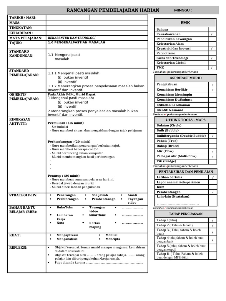 RPH RBT Tingkatan Dua | PDF