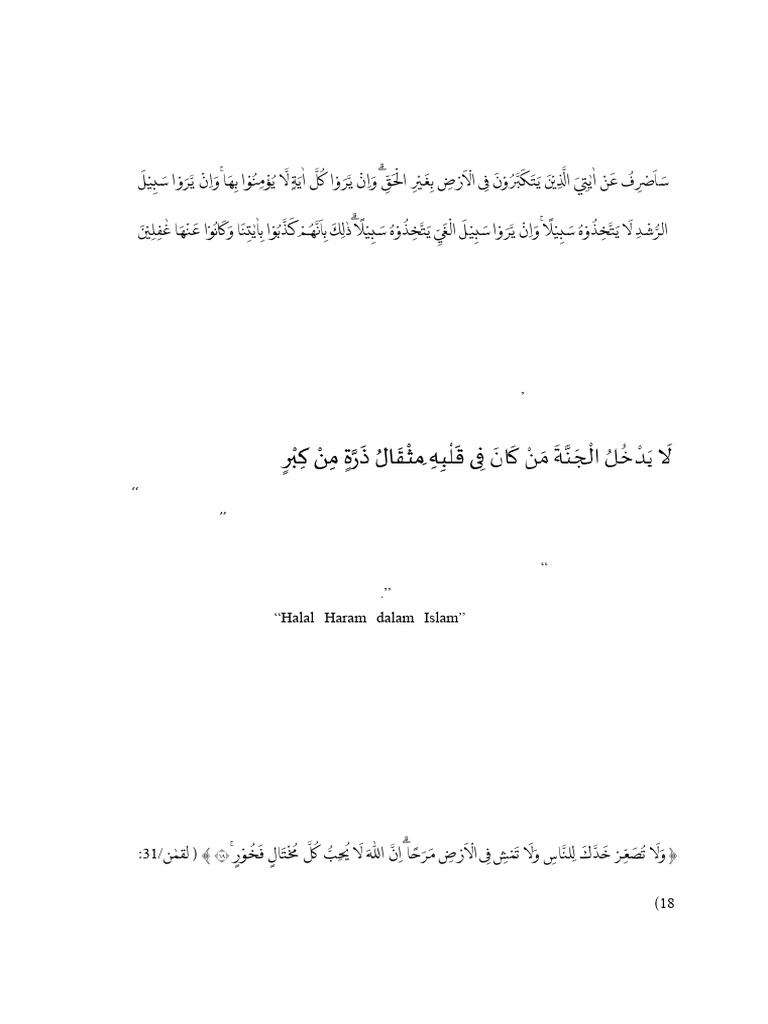 Bahan Ajar Sombong Dan Riya | PDF