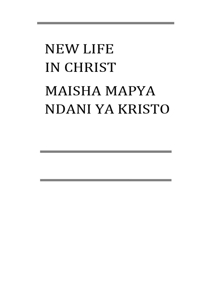 New Life in Christ Booklet en SW 111214 | PDF | Jesus | Disciple ...