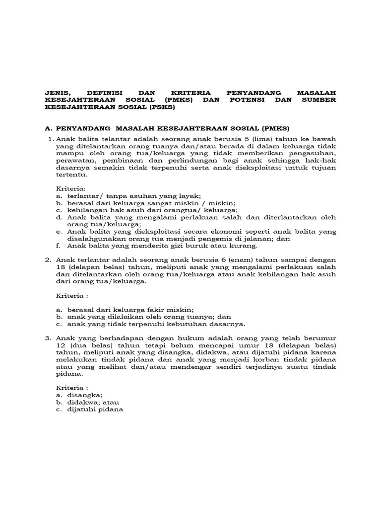 Permensos No 8 Penjelasan PPKS Dan PSKS | PDF