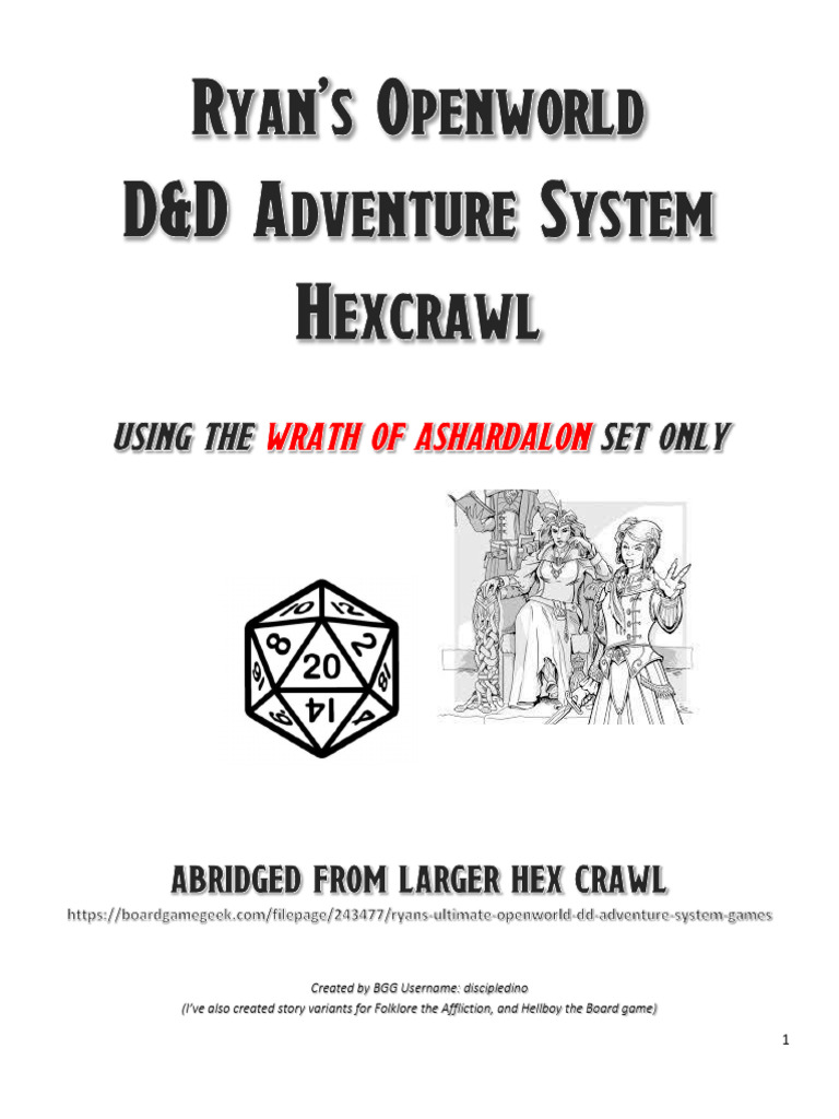 Ryans DND Hexcrawl Wrath of Ashardalon | PDF | Dwarf (Dungeons ...