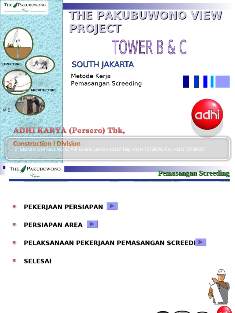 Panduan Pemasangan Screeding | PDF