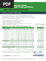 Technical Data Sheets of BIDIM GEOTEXTILES | PDF | Nonwoven Fabric ...