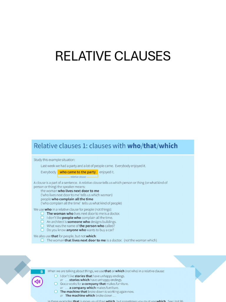 Relative Clauses | PDF