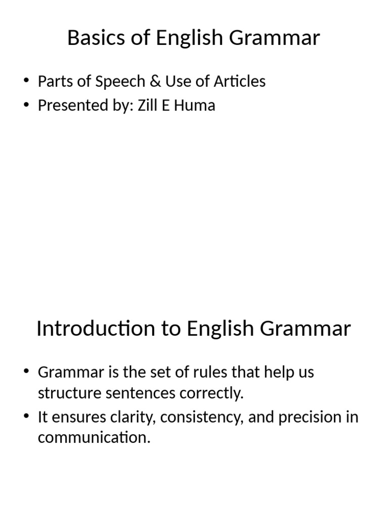 Detailed English Grammar Presentation | PDF | English Grammar | Noun