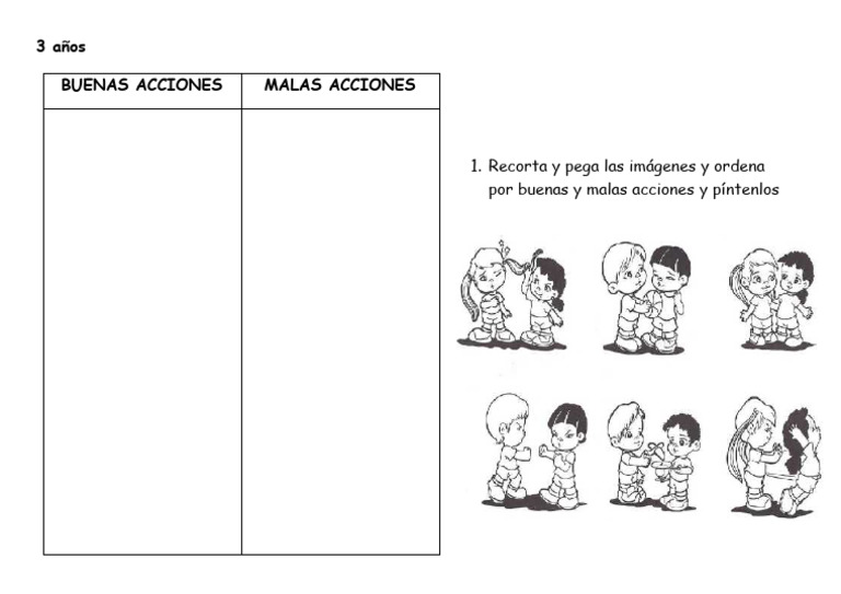 Buenas y Malas Acciones 3 Años | PDF