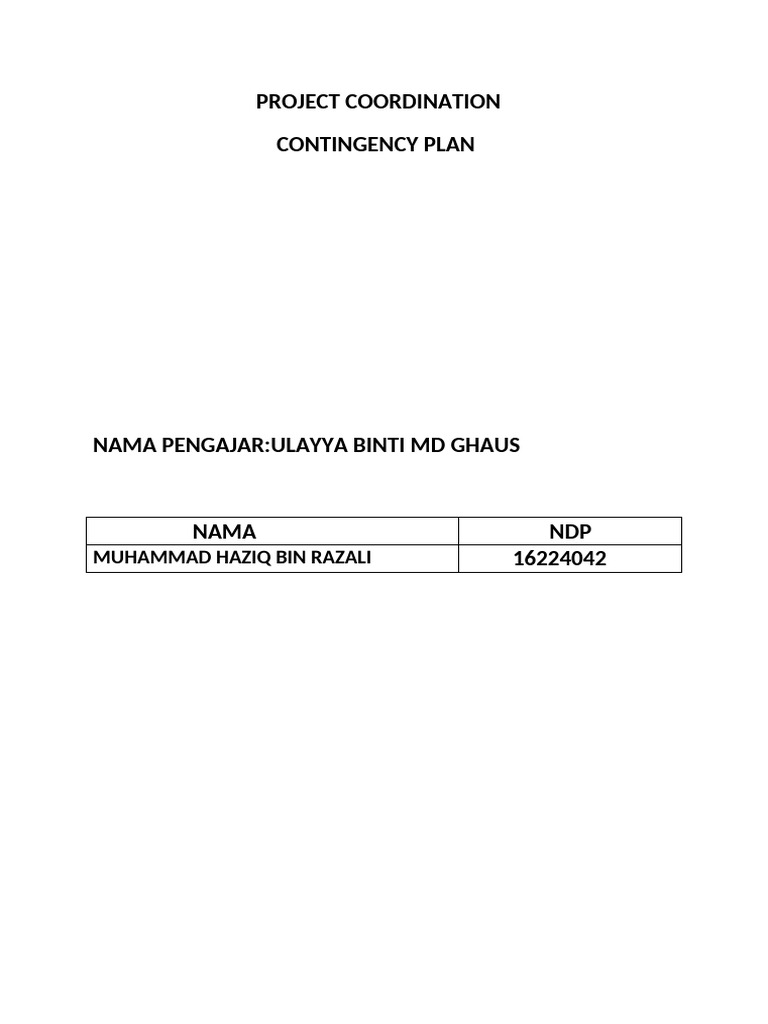 Fyp Project Coordination | PDF