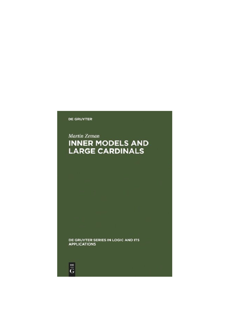 Inner Models and Large Cardinals Martin Zeman download | PDF ...