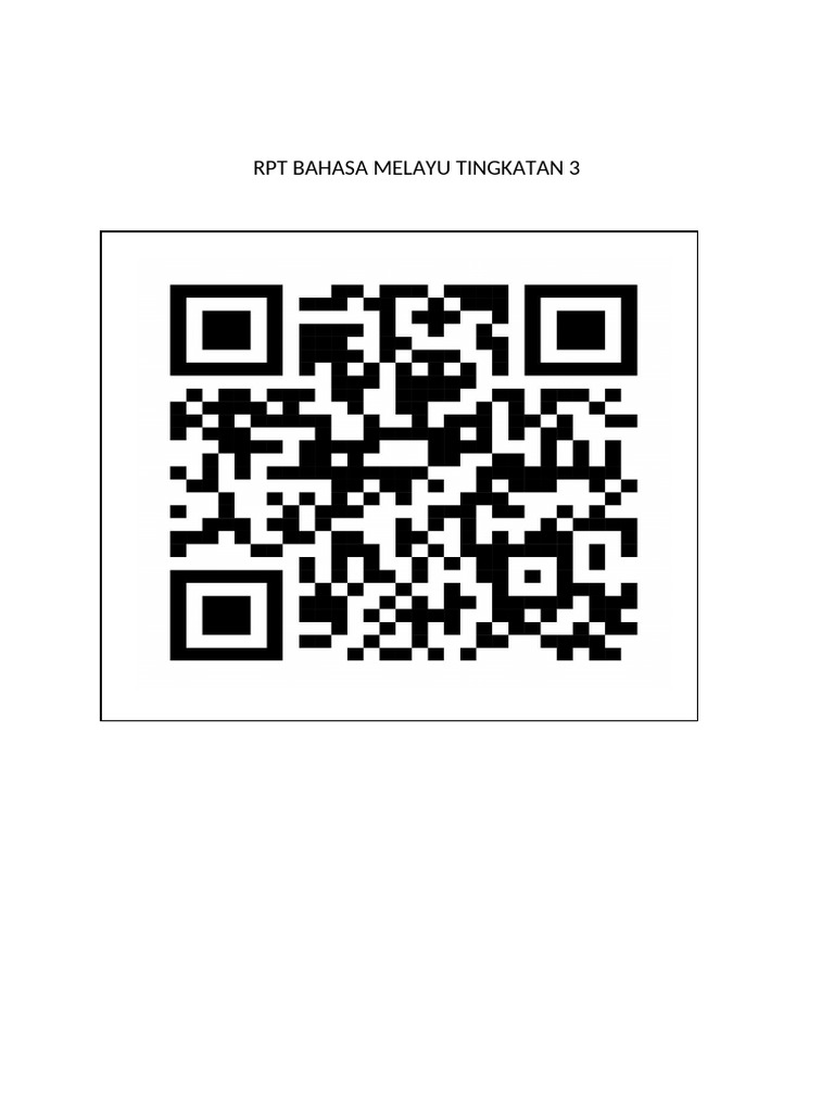 QR RPT BAHASA MELAYU TINGKATAN 3 | PDF