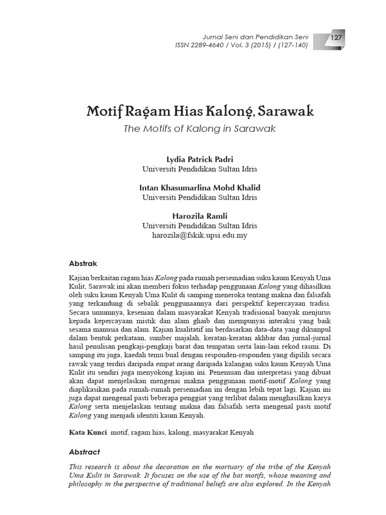 Ragam Hias Corak Kalong | PDF