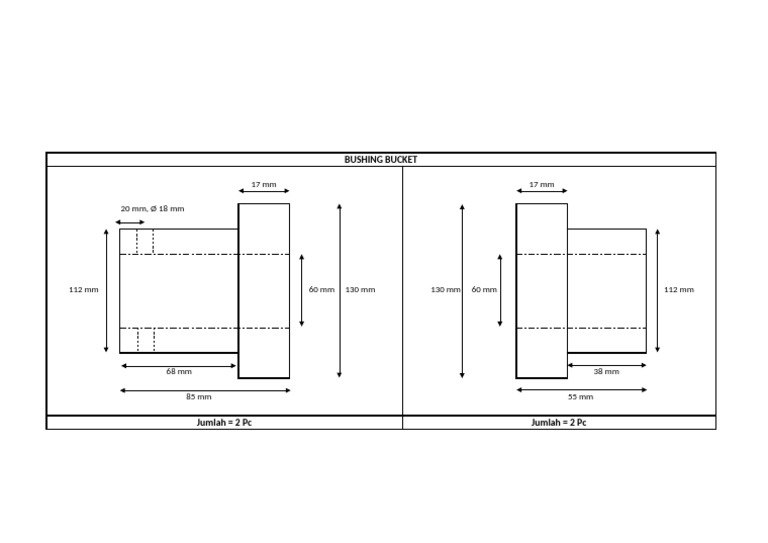 Drawing Bushing EXA 08 | PDF