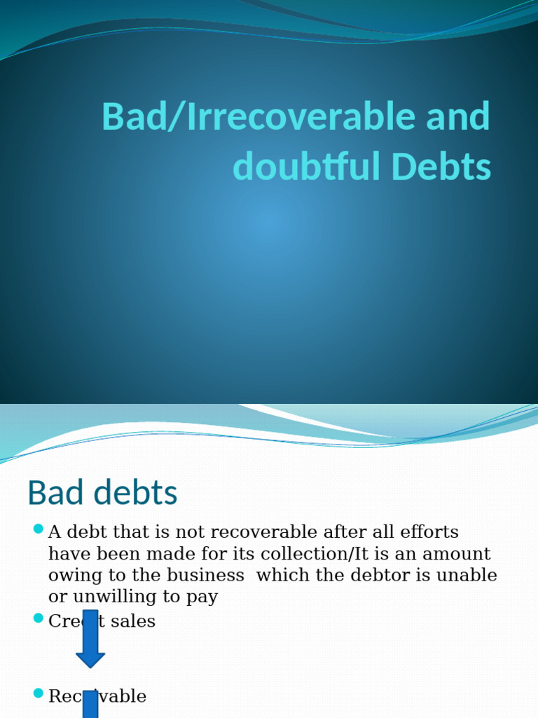 Bad and Doubtful Debts | PDF