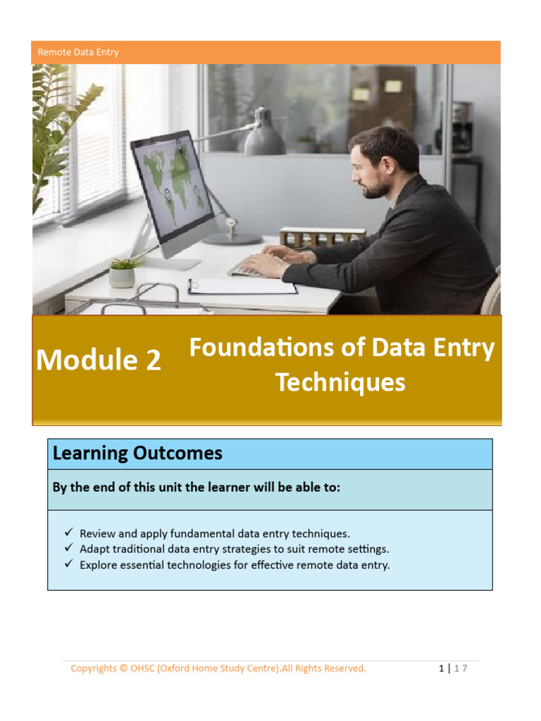 1730814322Module 2 Foundations of Data Entry Techniques | PDF ...