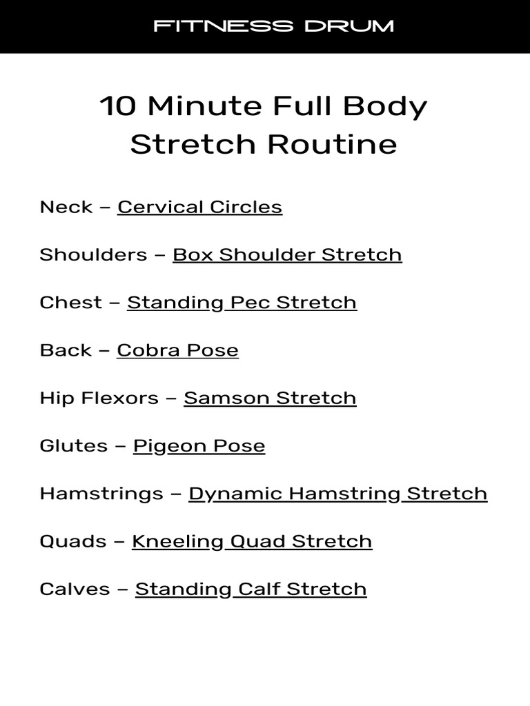 Stretch Routine | PDF