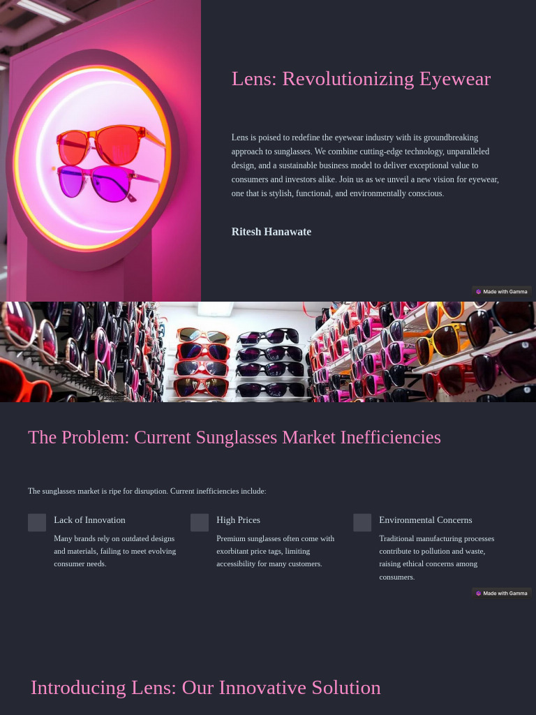 Lens Revolutionizing Eyewear | PDF | Marketing | Brand