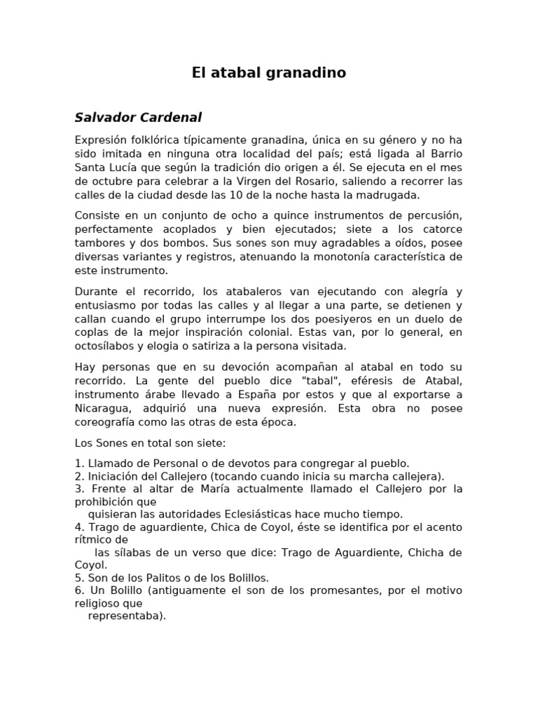 El Atabal Granadino | PDF | Tambor