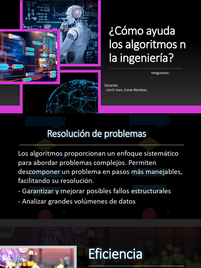 Algoritmos en Ingeniería: Eficiencia e Innovación | PDF