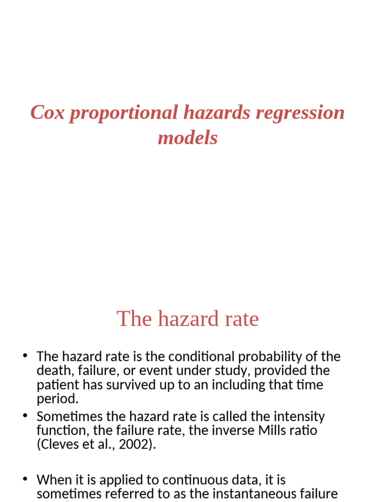 Survival - Hazard - Cox PH | PDF | Multivariate Statistics | Actuarial ...