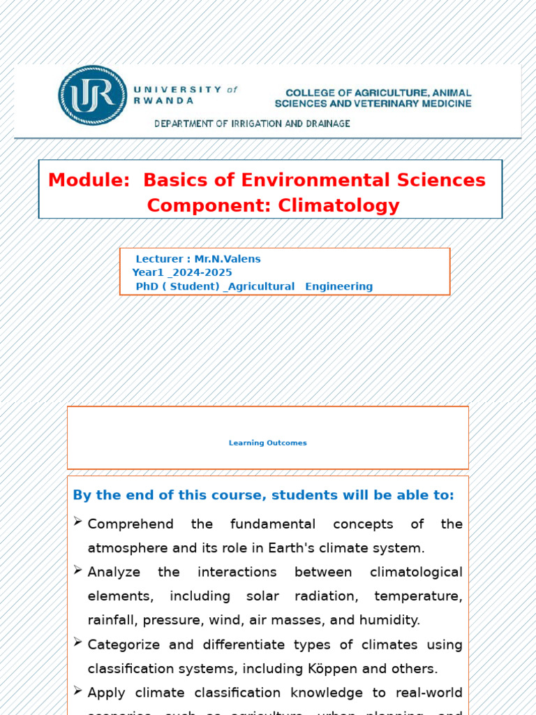 Climatology Basics for Environmental Science | PDF | Climate | Climatology