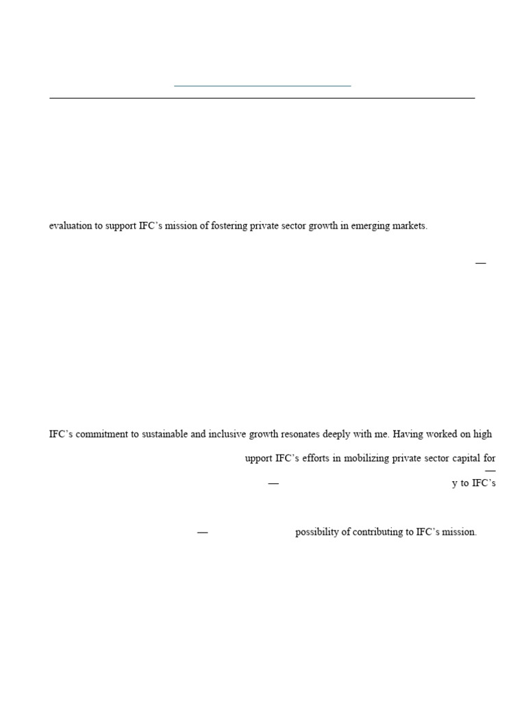 Seshu Bharathi Katari - Cover Letter - IFC | PDF | International ...