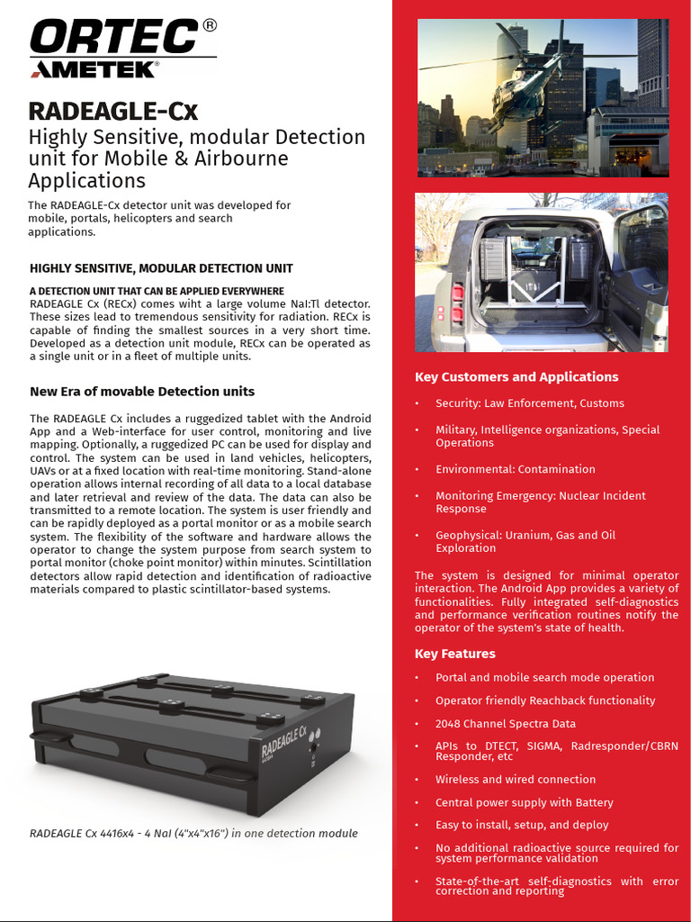 RADEAGLE Cx2410: Mobile Detection Unit | PDF | Computing