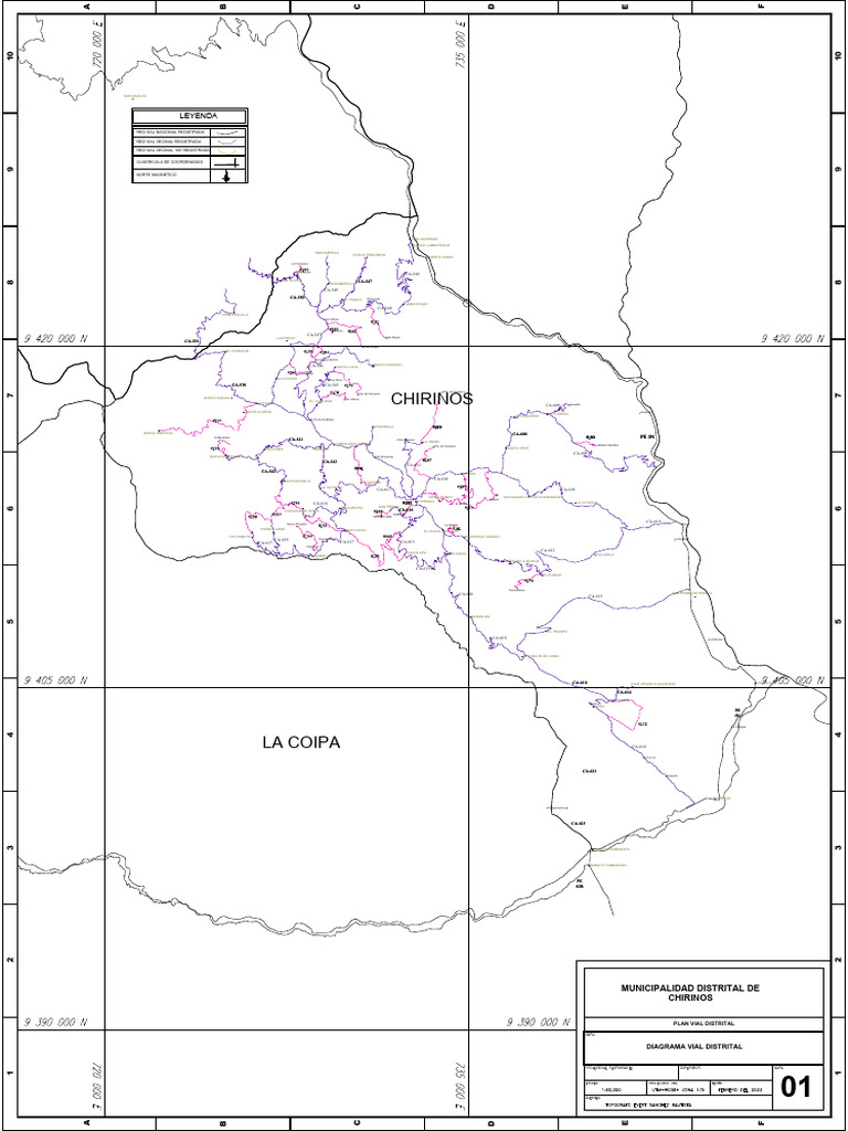 Mapa Vial del Distrito de Chirinos | PDF