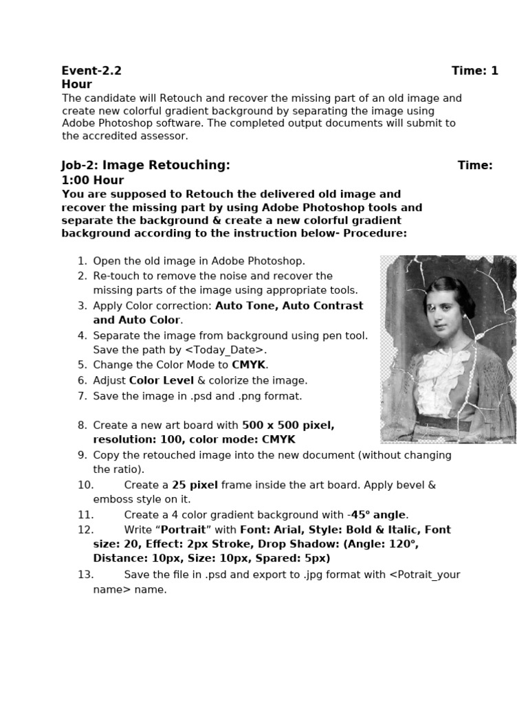 Ps Formative Exam For Graphic Design Level 2 | PDF