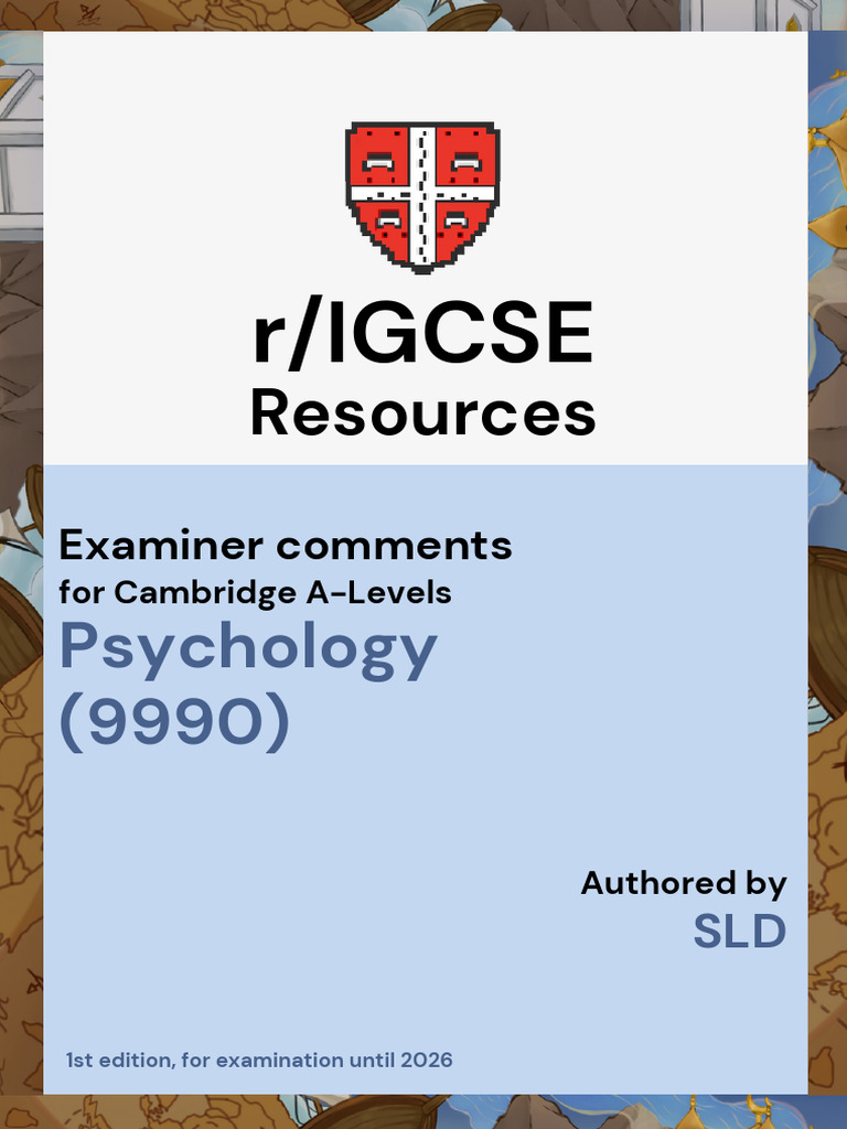 CIE 9990 Psychology Exam Marking Guide | PDF | Validity (Statistics ...