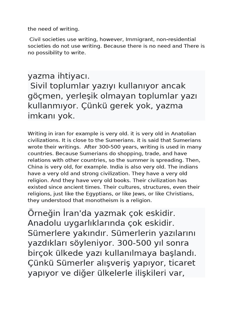 The Need of Writing | PDF