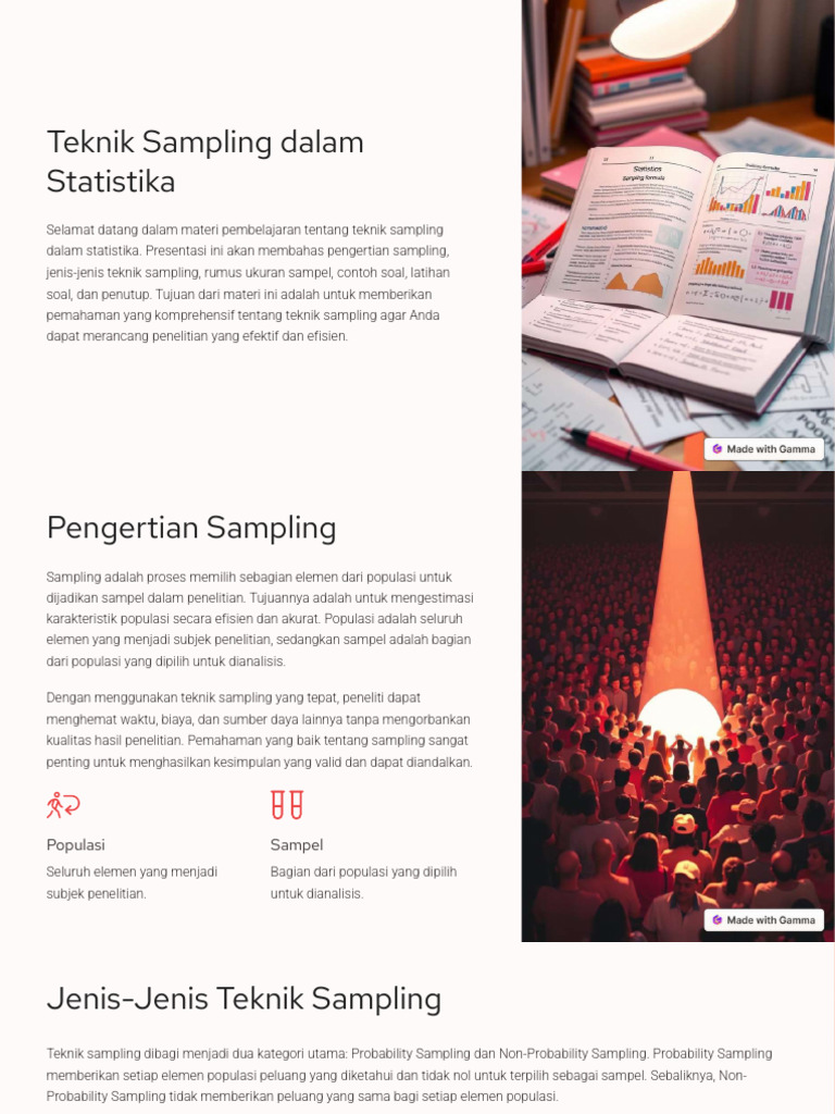 Teknik Sampling Dalam Statistika | PDF