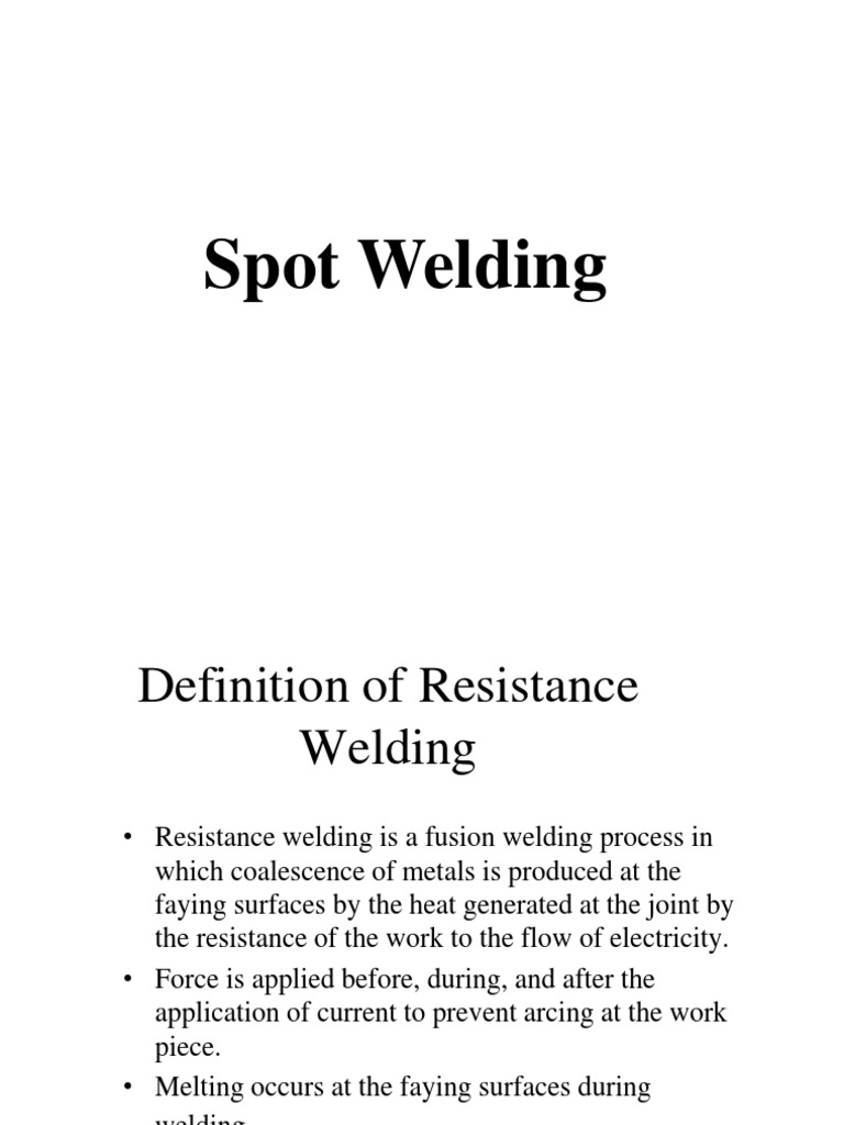 3-2 Spot Welding | PDF | Welding | Construction