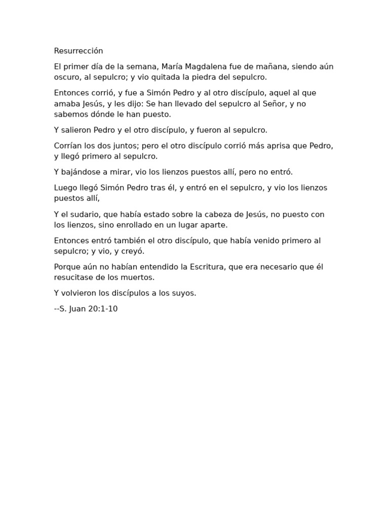 Lectura de Refleccion Semana Santa | PDF