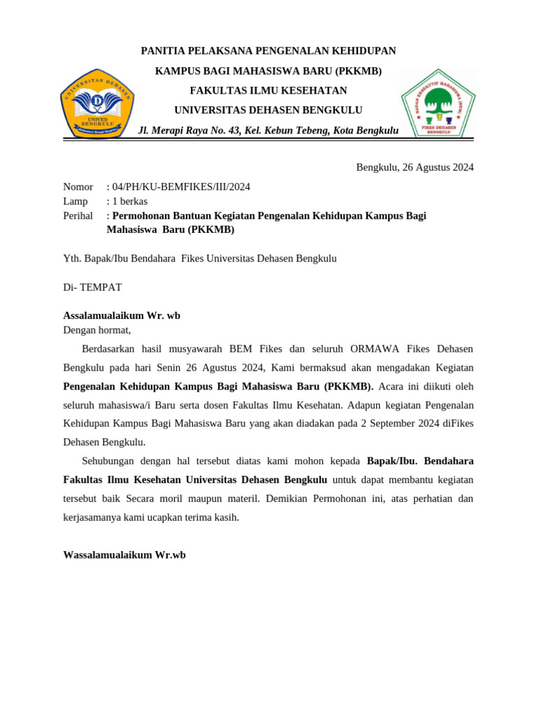 Proposal PKKMB 2024 | PDF