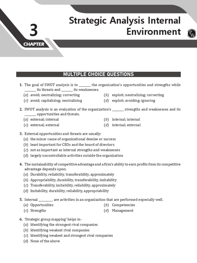 Internal Strategic Analysis Insights | PDF | Strategic Management ...