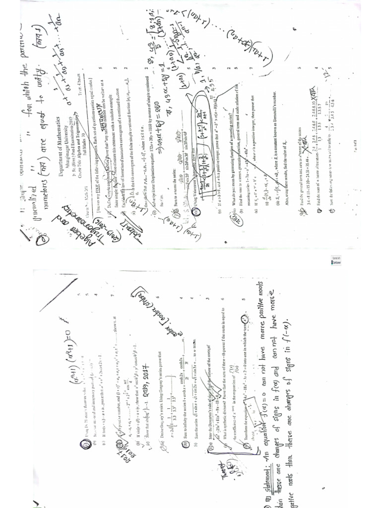 Algebra and Trigonometry | PDF