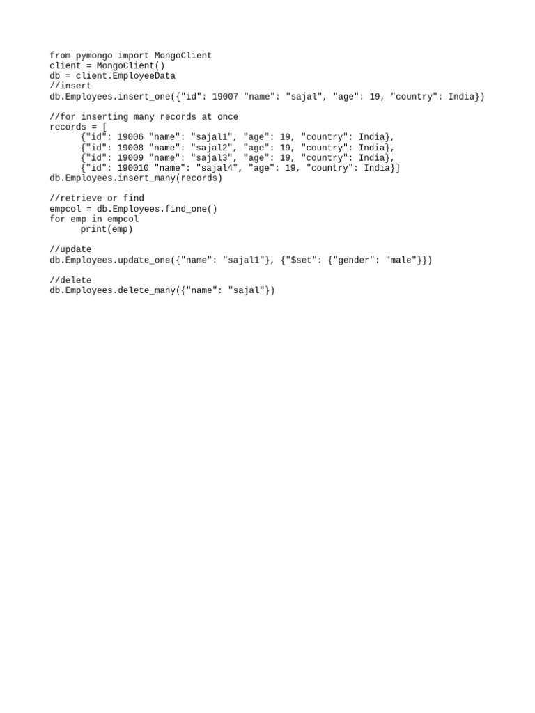 Python With Mongo | PDF