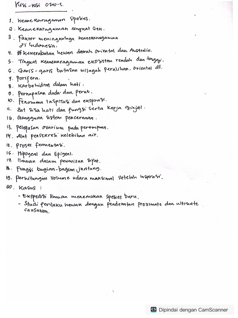 KISI-KISI SELEKSI OSN-S | PDF