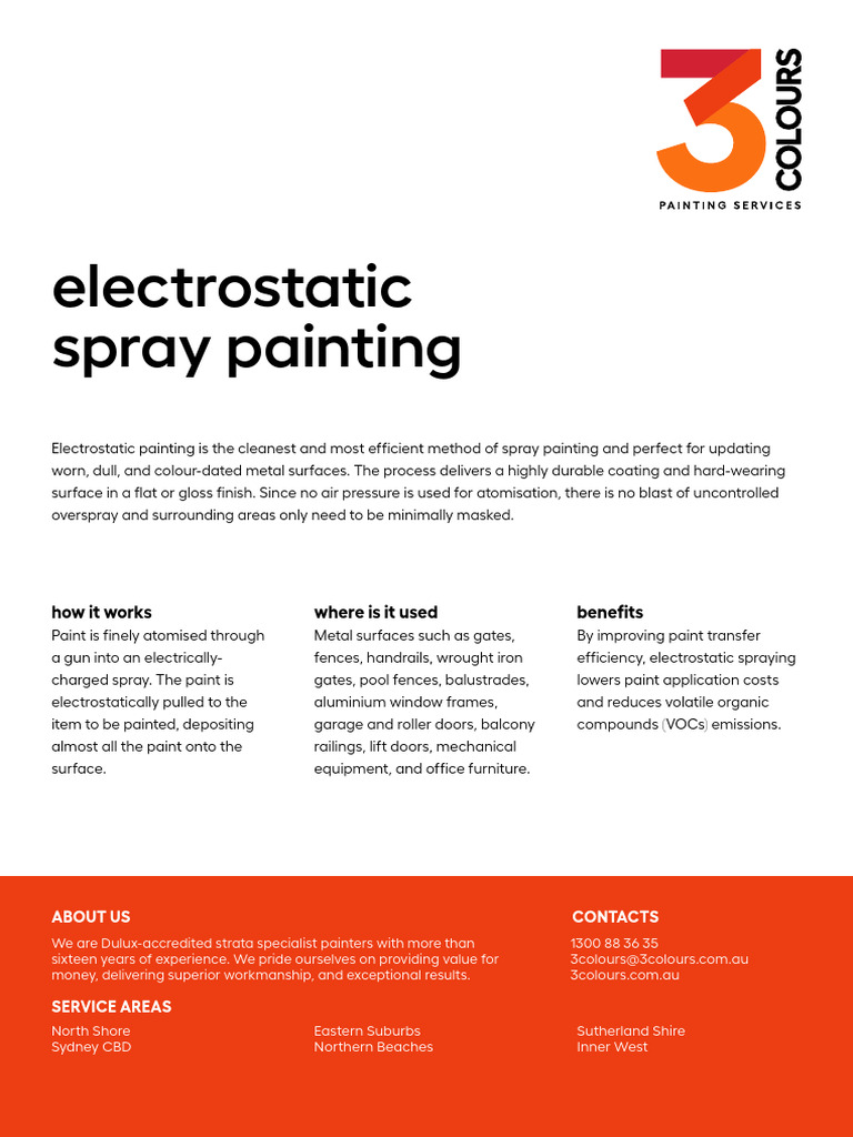 Electrostatic Spray Painting Benefits | PDF