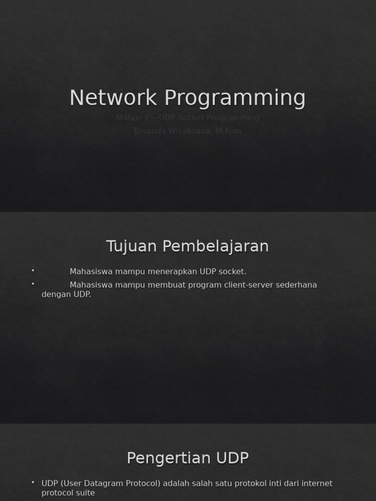 Materi_3_-_UDP_Socket_Programming | PDF