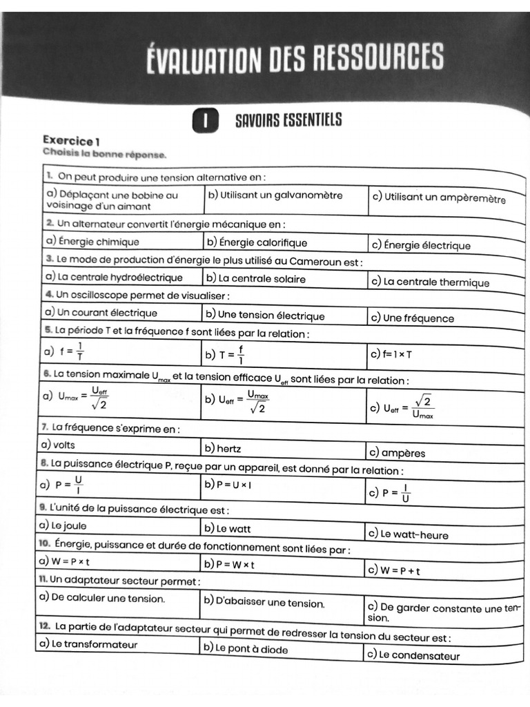 Exercice Troisième Pdf