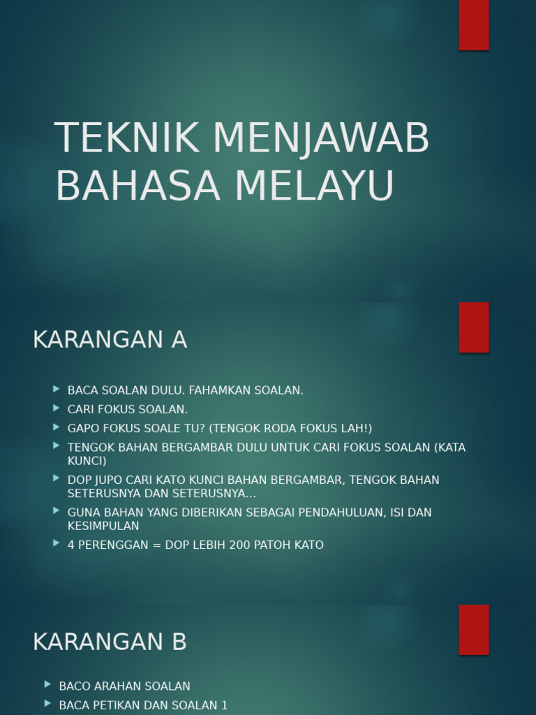 TEKNIK MENJAWAB BM NNR | PDF