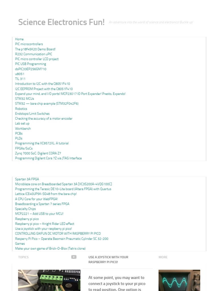 Use a Joystick With Your Raspberry Pi Pico! – Science Electronics Fun! | PDF | Microcontroller ...