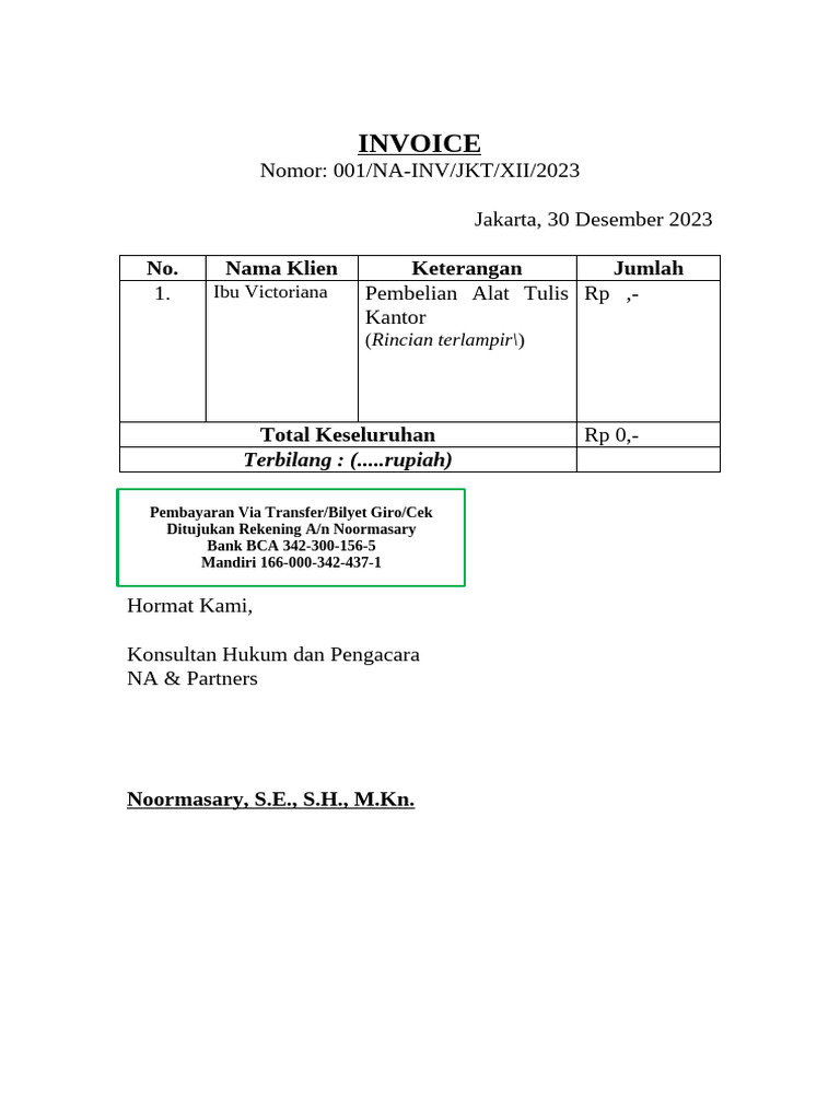 Pembayaran Alat Tulis Kantor | PDF