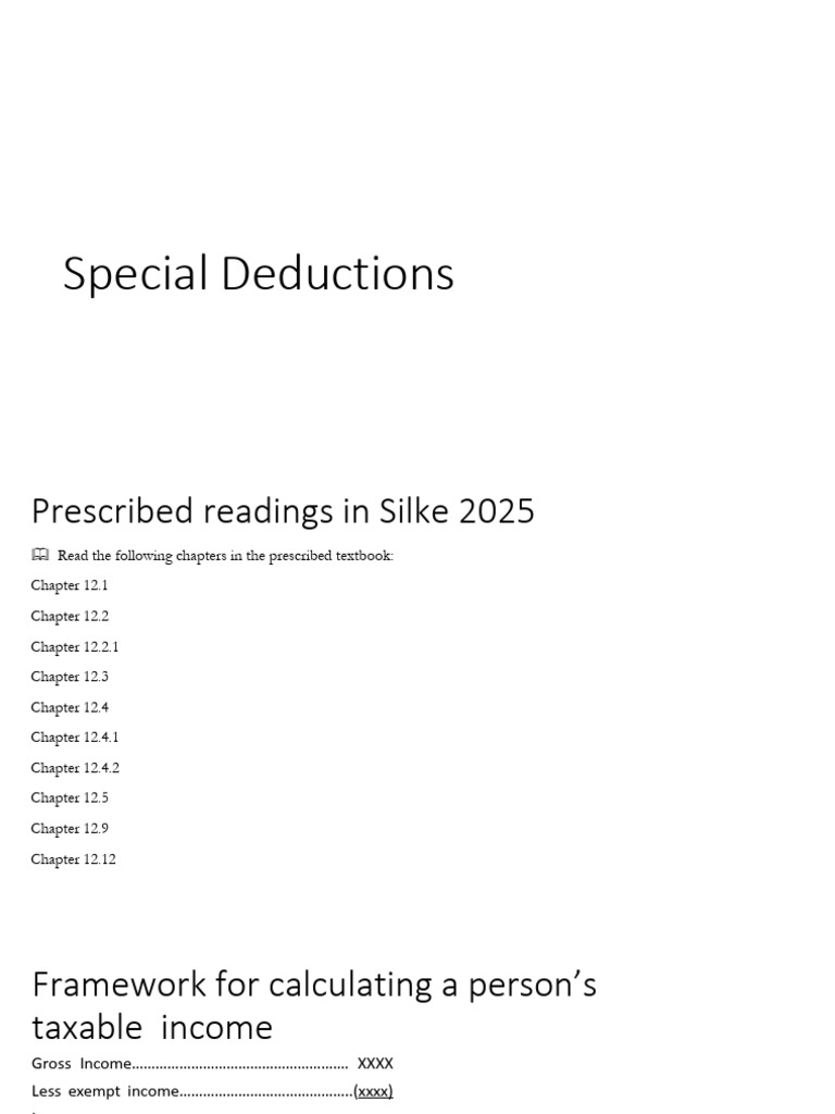 Understanding Special Tax Deductions | PDF | Expense | Tax Deduction