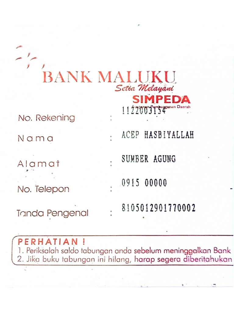 Rekening Pak Acep | PDF