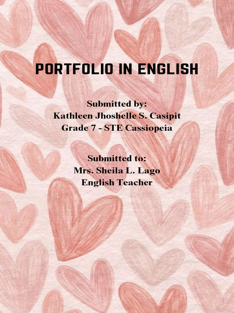 Grade 7 English Portfolio Reflection | PDF | Human Communication