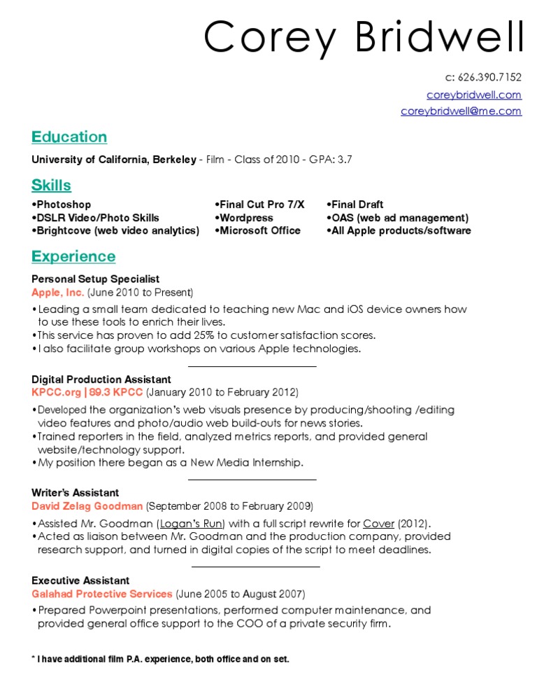 Corey Bridwell Resumé | PDF | Business